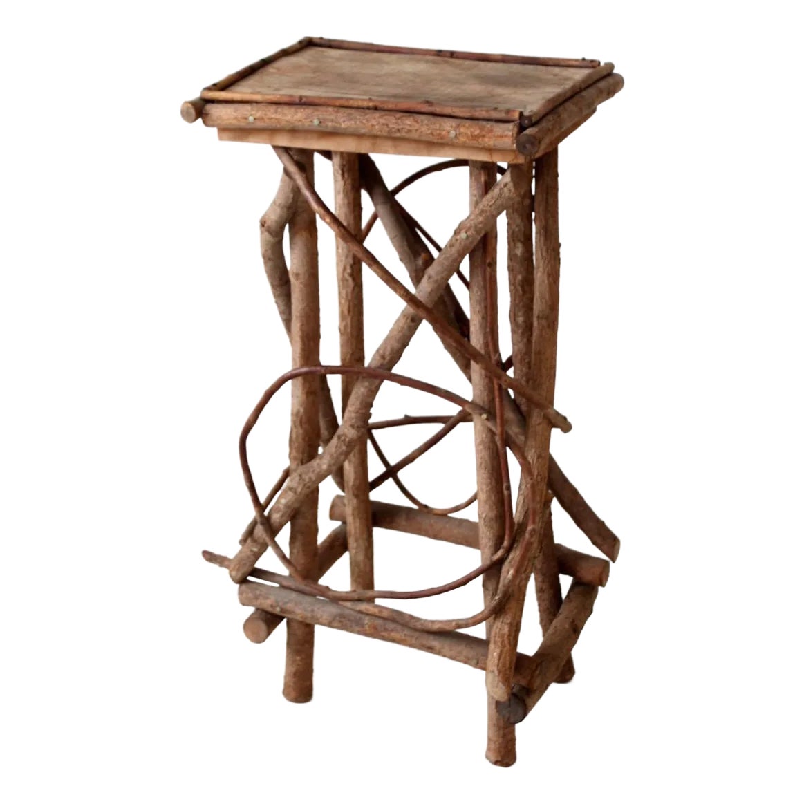 Antique Adirondack Twig Side Table | Chairish