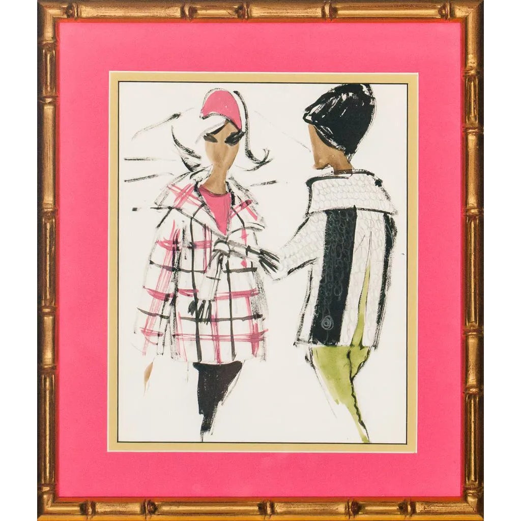 "Paco Rabanne Models" Watercolor Illustration | Chairish