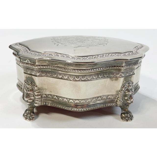 International Silver Company Crested Silver-Plate Hinged Box | Chairish