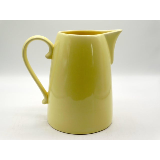 1980s Modern Yellow Beverage Pitcher | Chairish