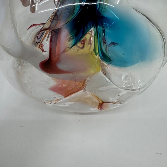 Hand Blown Glass Orb Sculpture by Peter Bramhall, Ca. 1985 | Chairish