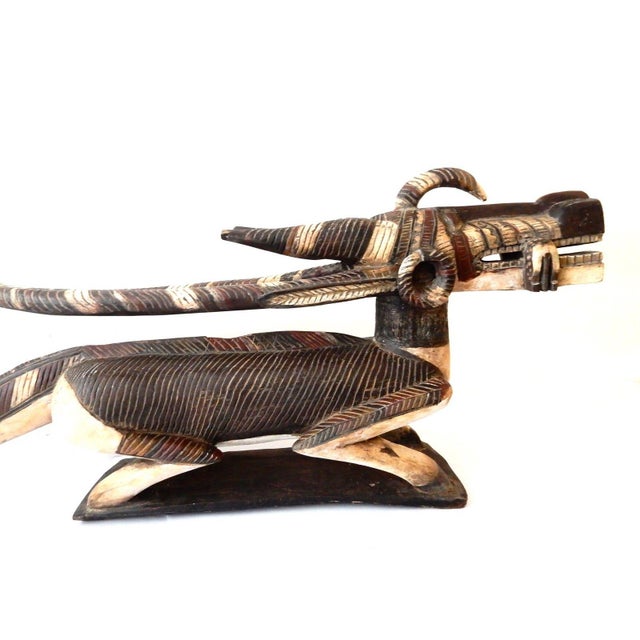 Mansion Size Bambara Chiwara Wood Sculpture | Chairish