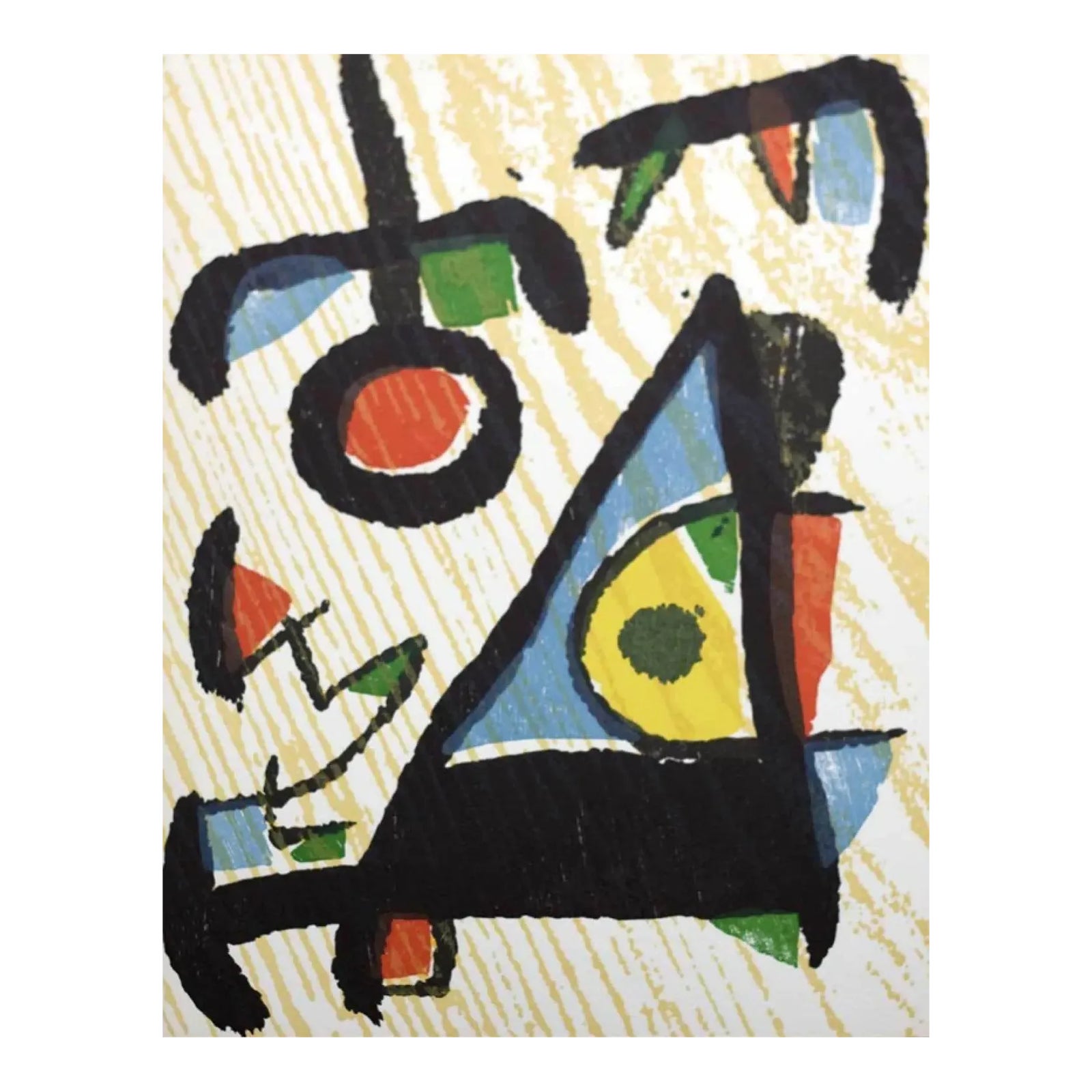 1989 Joan Miro Original Woodcut Engraver V2-1 | Chairish