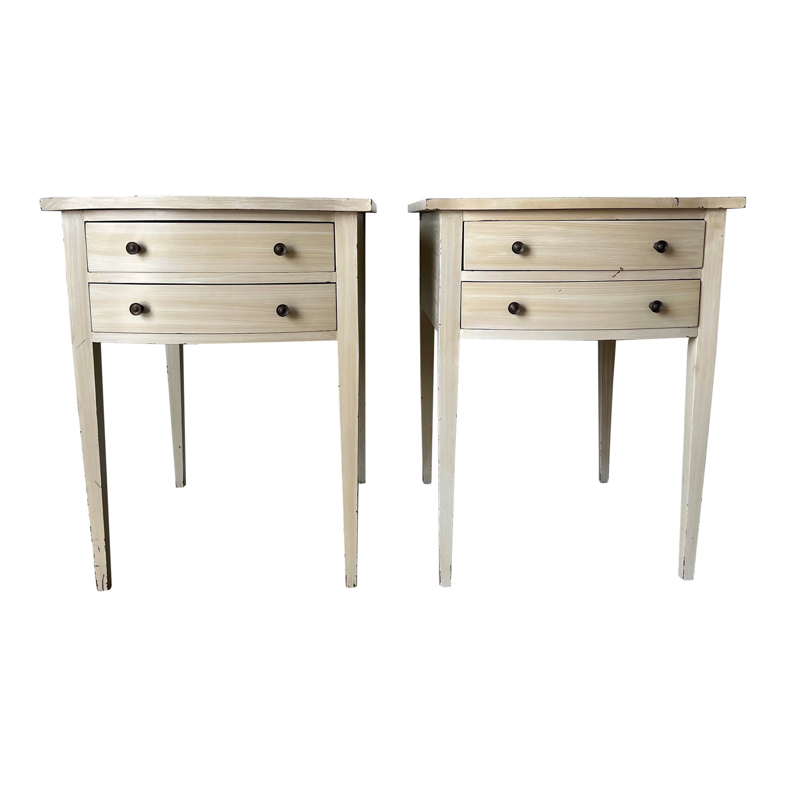 Vintage French Provincial Neoclassical - Style Two Drawers Nightstands ...