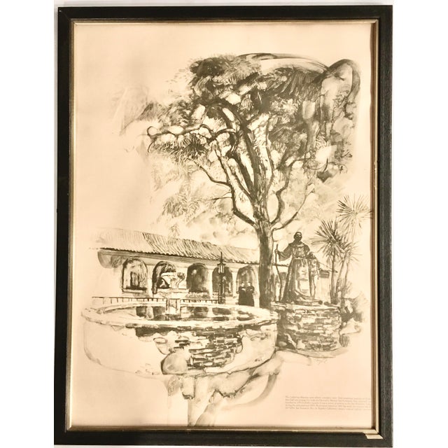 Set of 3 Framed Turn of the Century Historical Drawings Los Angeles ...