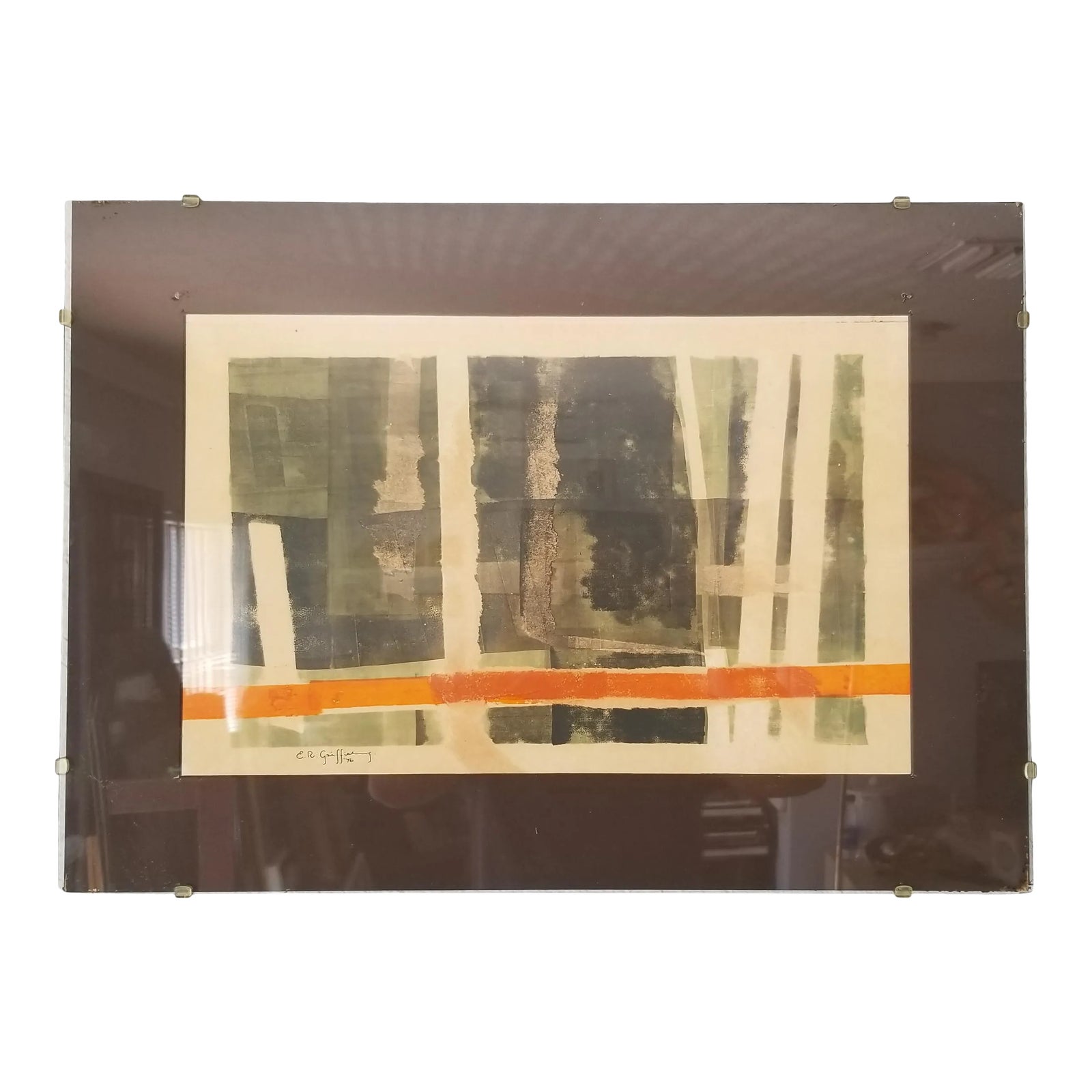 1970 E R Griffing "Woodland Passage" Abstract Painting | Chairish