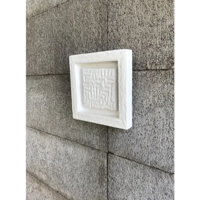 Contemporary Minimalist Plaster Grid Painting | Chairish