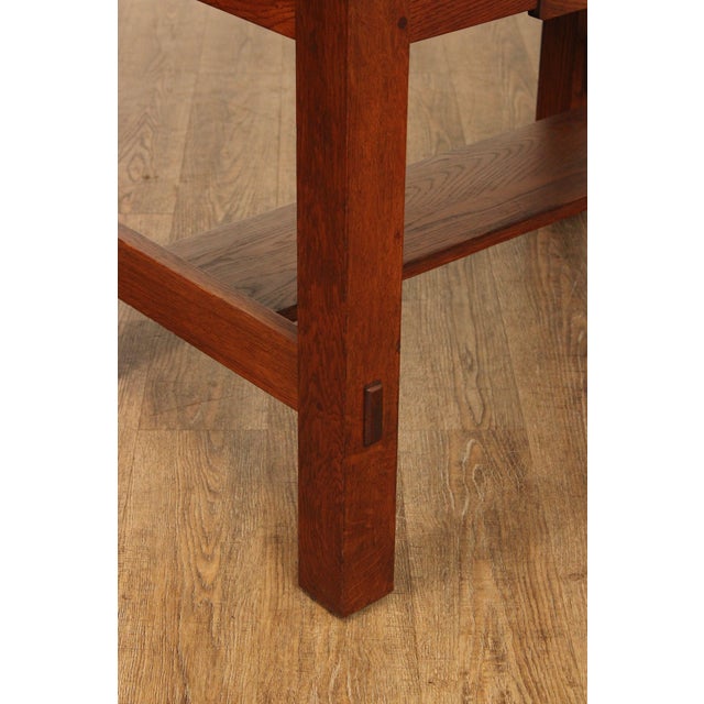 Early 20th Century Limbert Mission Oak Library Table or Writing Desk ...