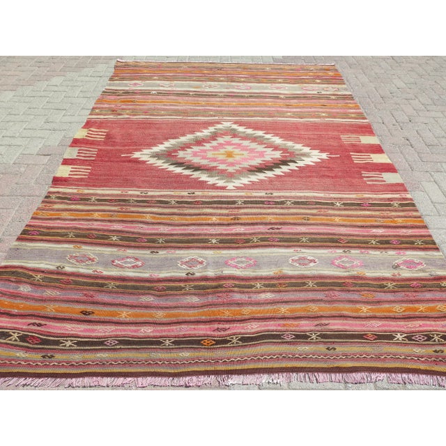 Mid 20th Century 60s Turkish Rugs for Living Room Kilim Area Rug | Chairish