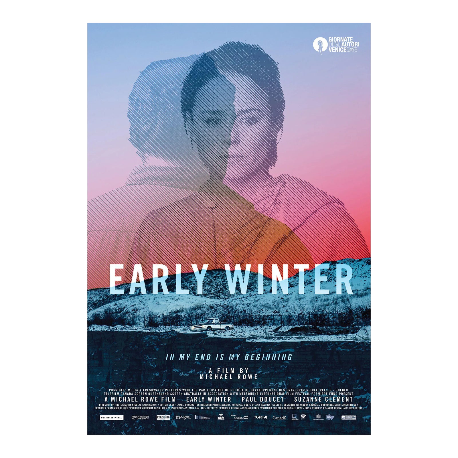 2015 Contemporary Movie Poster - Early Winter by Michael Rowe (On Peach ...