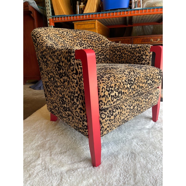 Leopard chair and ottoman store
