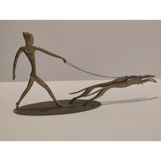 "Diana With Dogs" Art Deco Figurative Bronze Sculpture by Karl ...