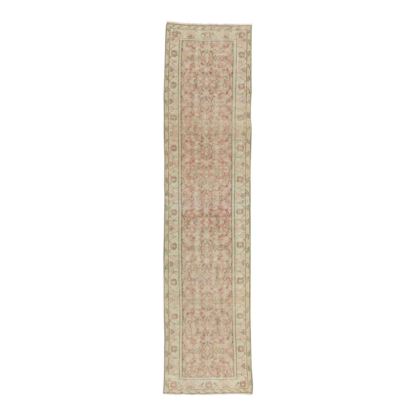 Vintage Turkish Oushak Runner Rug - 2′5″ × 10′4″ | Chairish