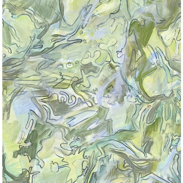 "Early Birds" by Trixie Pitts Large Abstract Oil Painting | Chairish