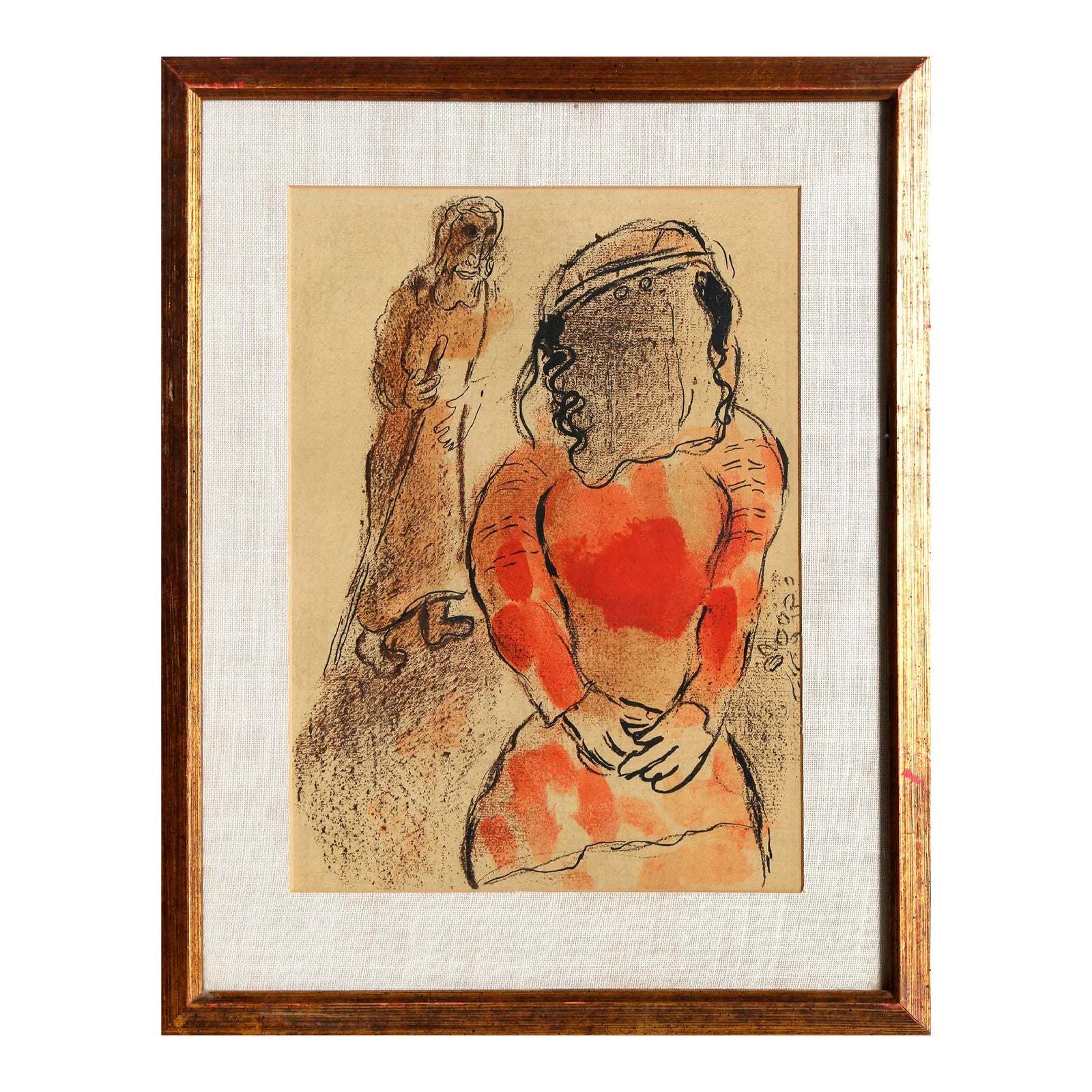 Tamar, The Daughter-In-Law of Judah, Marc Chagall Lithograph | Chairish