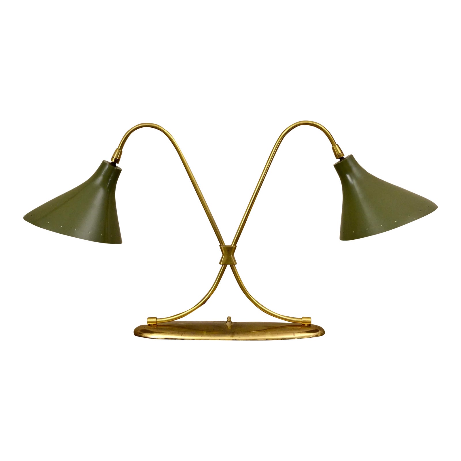Laurel Style Mid Century Modern 2 Arm Lamp | Chairish