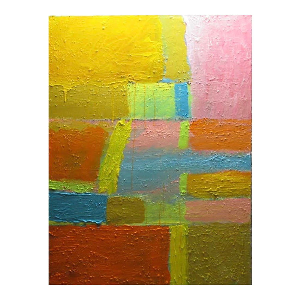 Contemporary Abstract Color Block Painting by Stan Edwards | Chairish