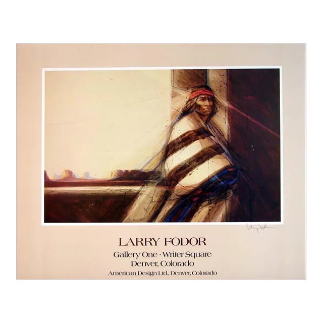 Larry Fodor Hand Signed Gallery Exhibition Poster "Dineh #2" | Chairish