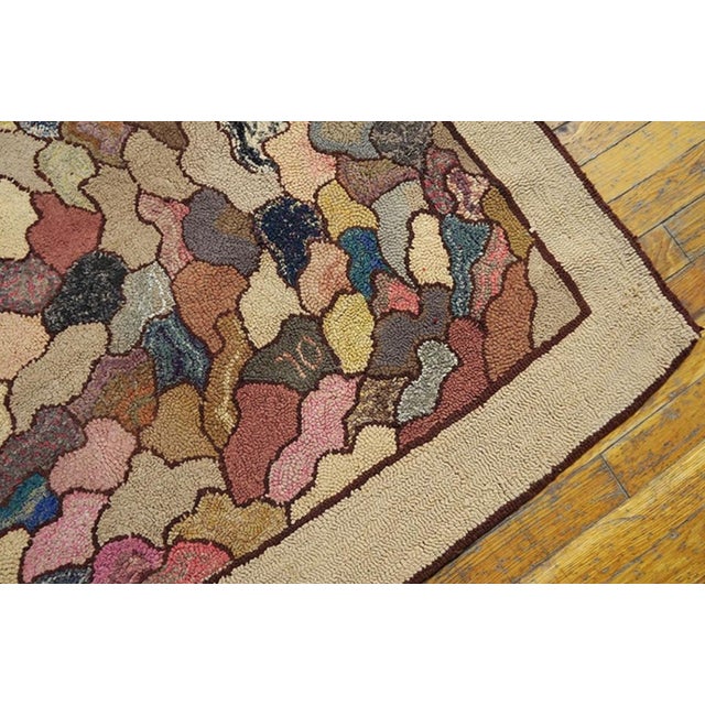 1950s Vintage American Hooked Rug | Chairish