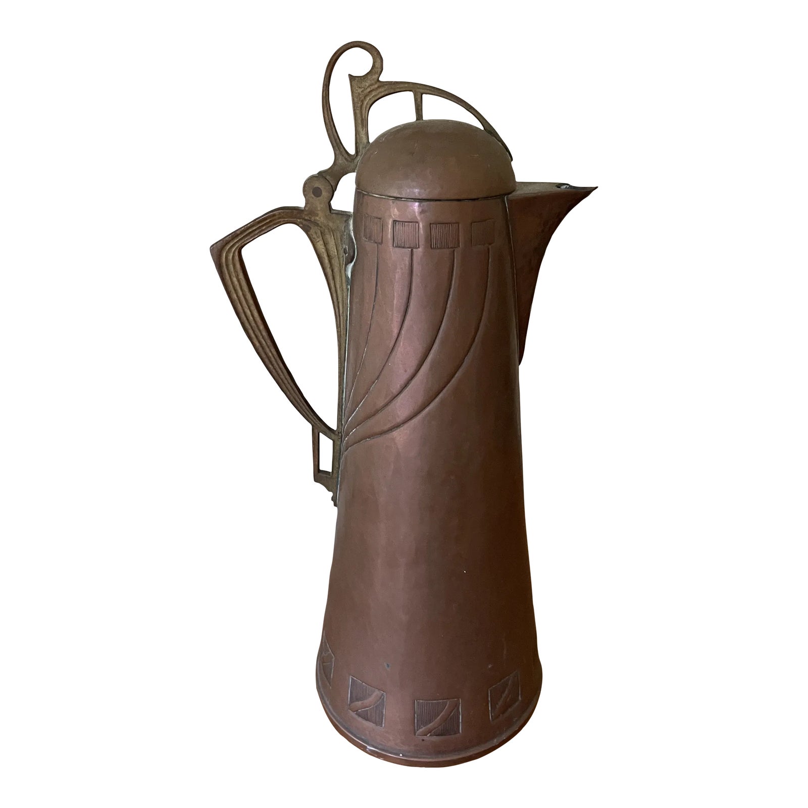 Antique Copper & Brass Coffee Pot Wmf Germany | Chairish