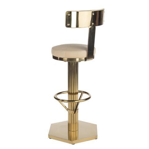 Hollywood Regency Oscar Gold Bar Chair | Chairish