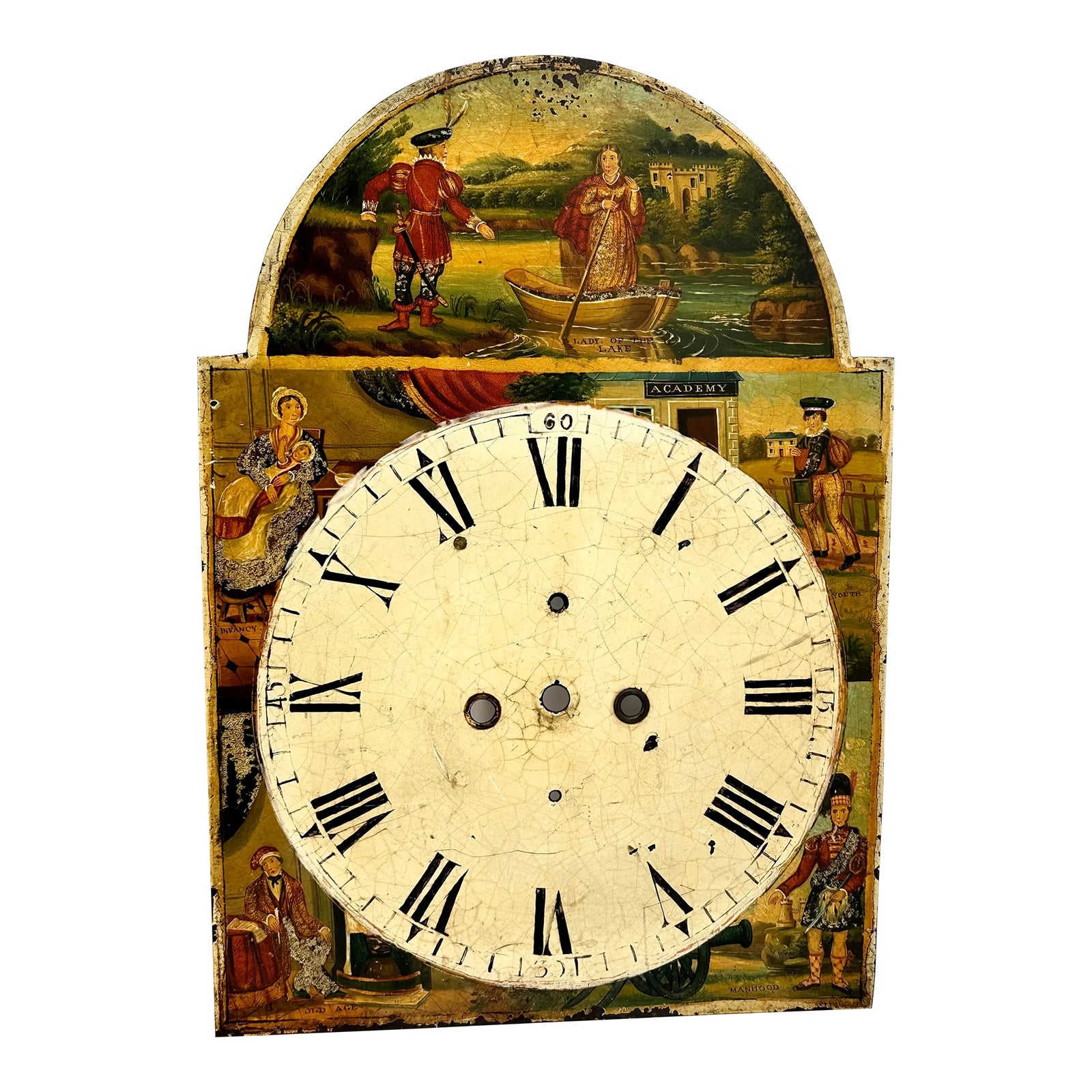 Outstanding Large Antique Victorian Hand Painted Scottish or Welsh ...