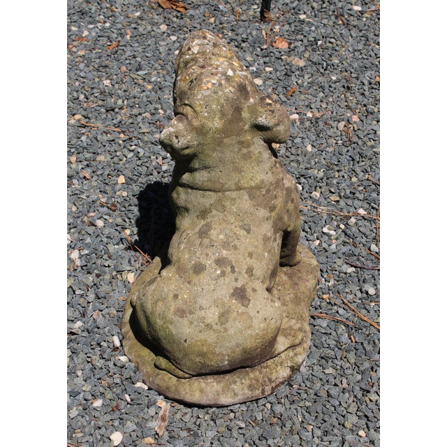 C. 1920s English Cast Stone Bulldog Garden Statue | Chairish
