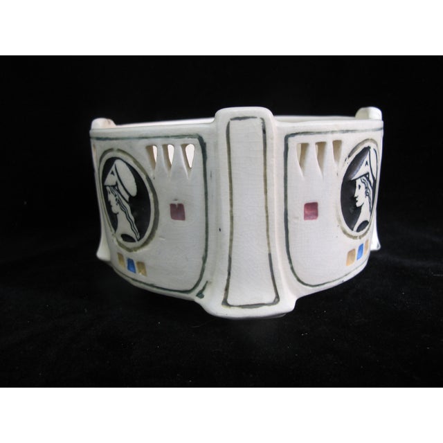 Weller Creamware Reticulated Ethel Pottery Bowl | Chairish