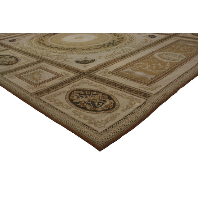 Vintage Aubusson Hand-Knotted Wool Area Rug-8'8x11'2 | Chairish