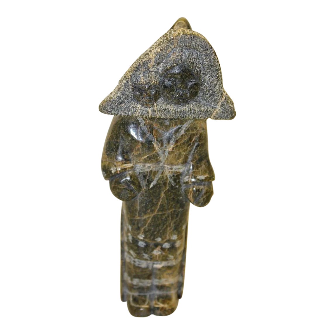 Mid 20th Century Two Eskimo Inuit Carvings of Women Wearing Amauti by ...