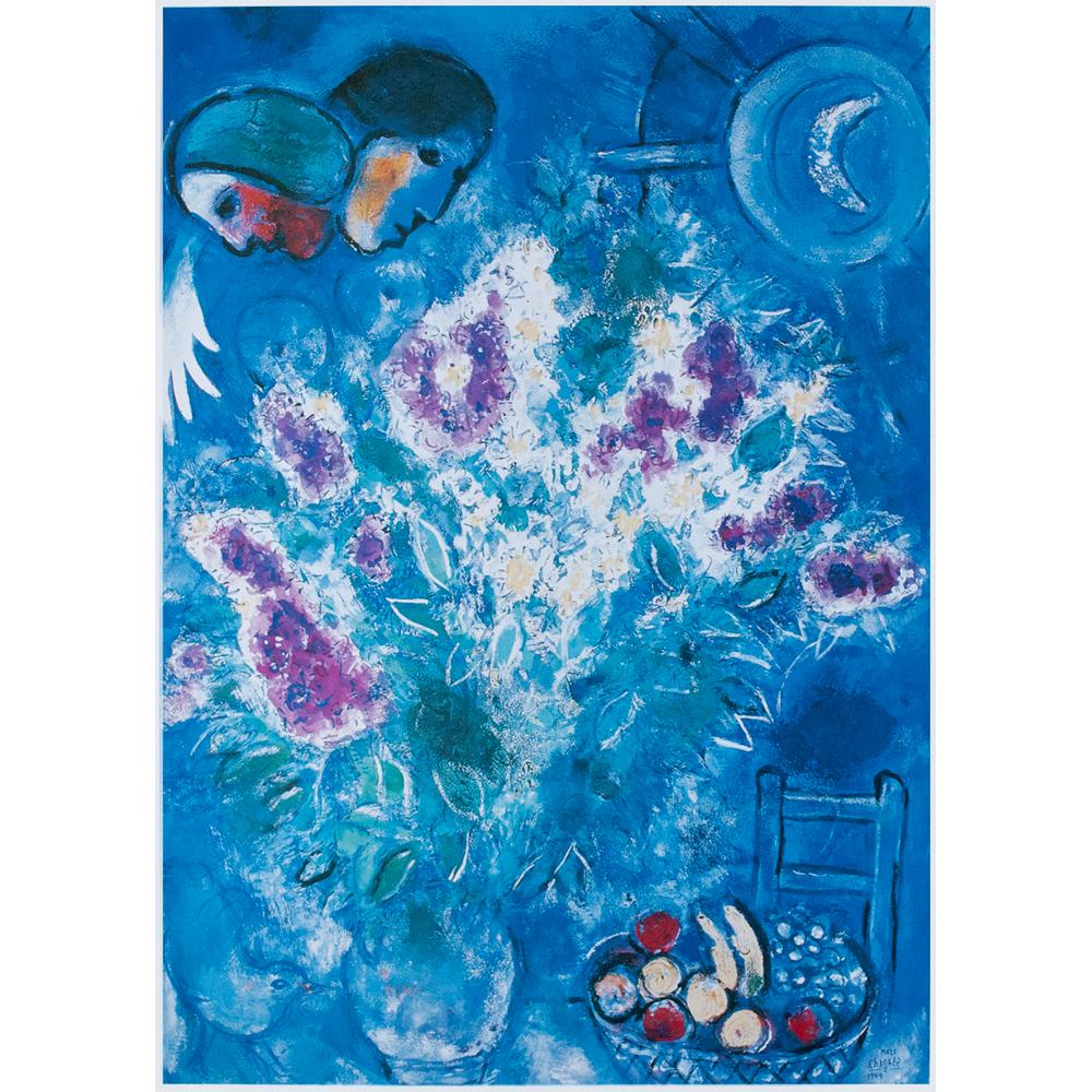 1993 Marc Chagall Still Life With Flowers First Edition Poster