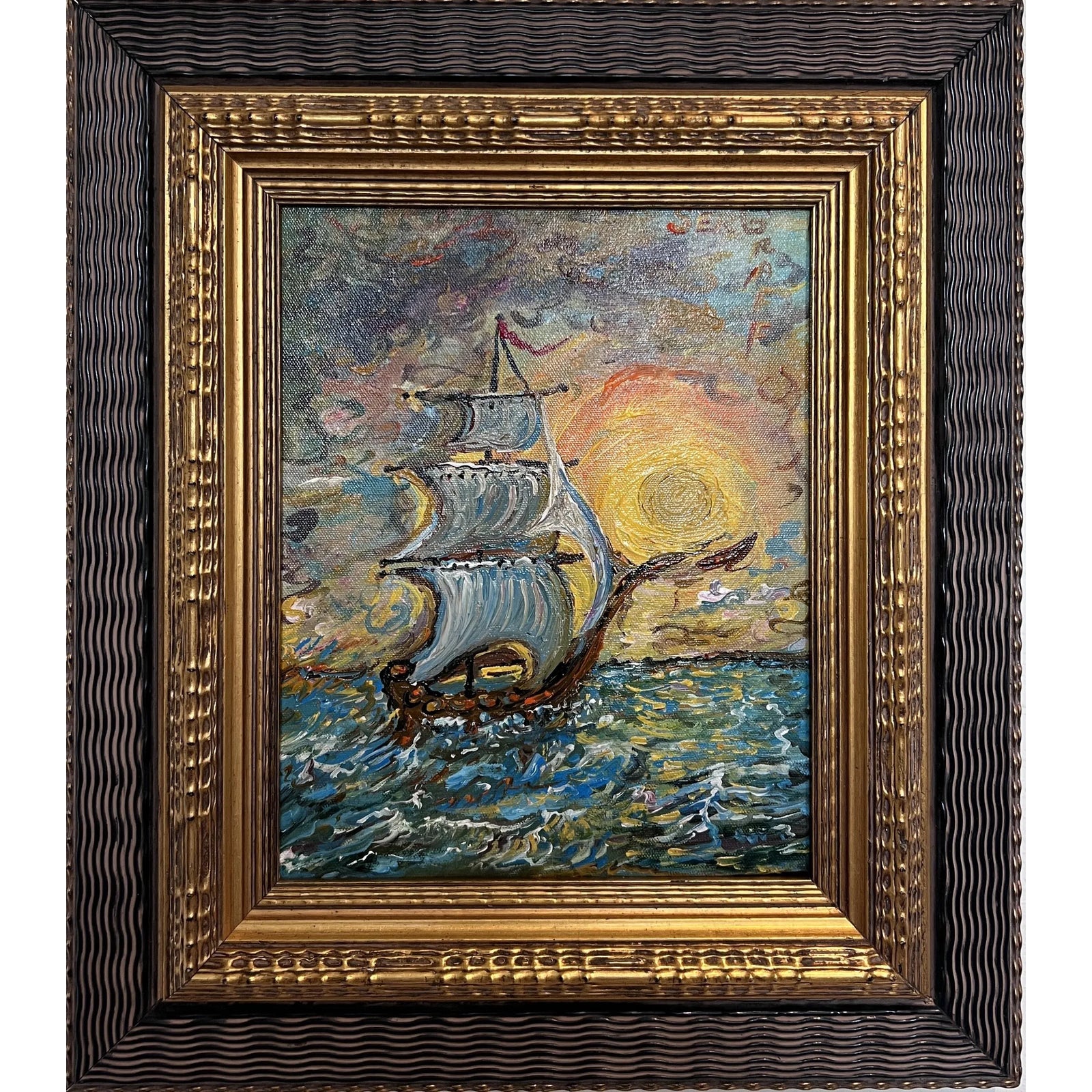 Original Oil Painting on Canvas by Serg Graff, Seascape, Sailboat of ...
