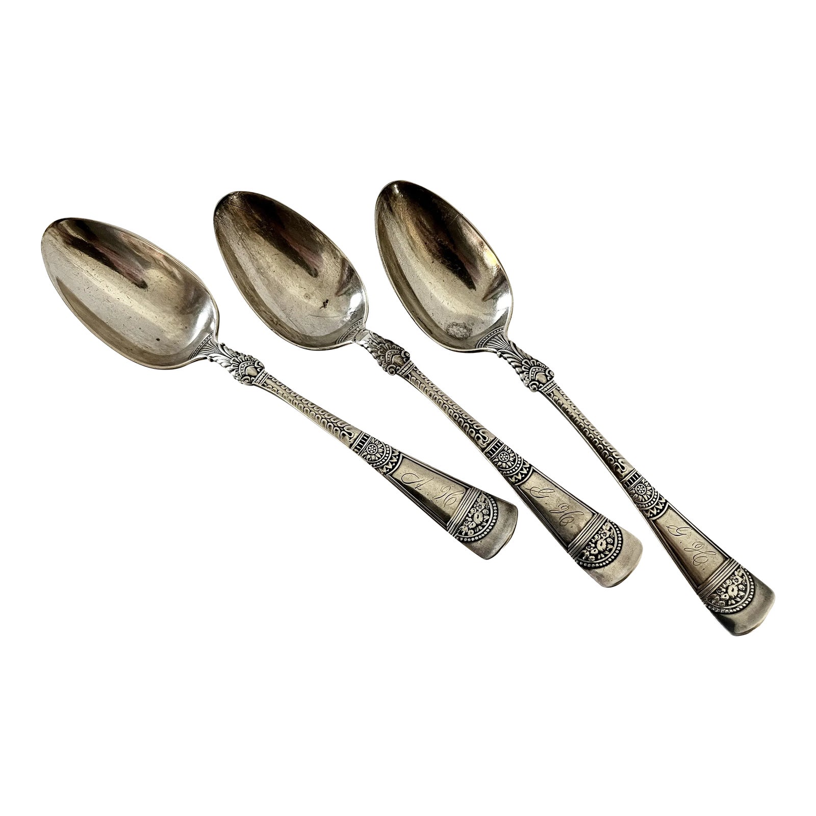 1880s Gorham "Empress" Sterling Silver Aesthetic Movement Spoons - Set ...