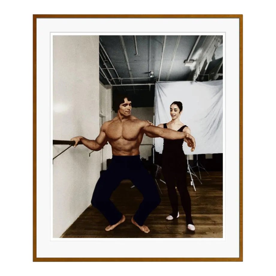 Arnold Schwarzenegger: Ballet Bodybuilder Brown Framed Archival Pigment ...