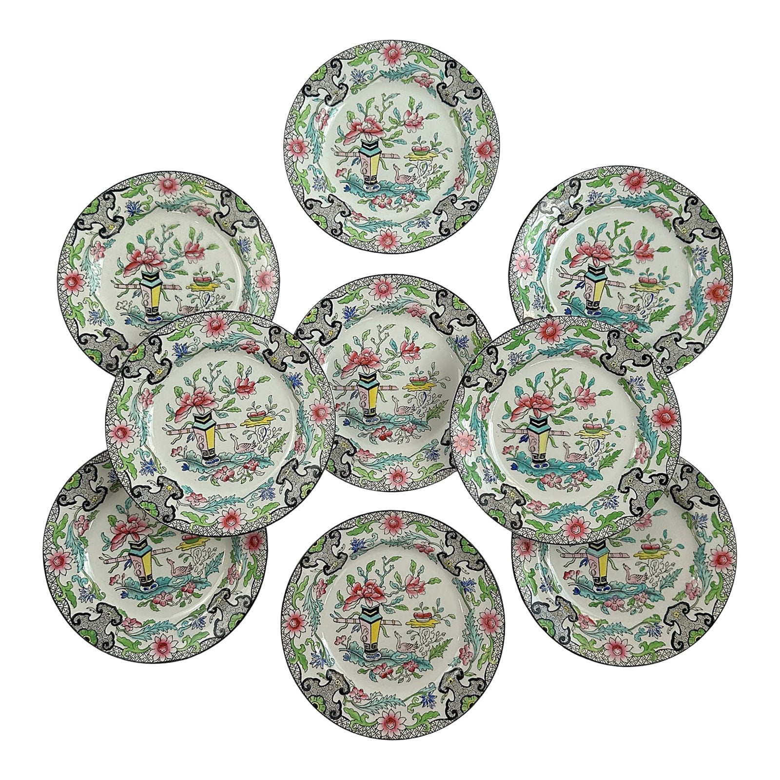 Late 19th Century Mason's Ironstone Chinoiserie Small Plates - Set of ...
