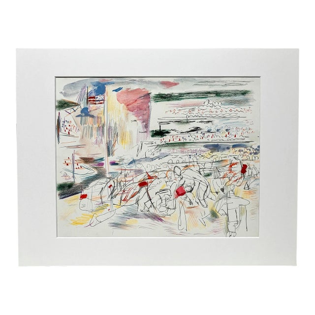 Circa 1954 Watercolor of Notre Dame Football Game by Artist Francis ...