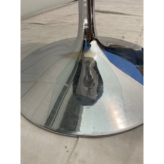 1970's Tulip Chrome and Glass Round Dining Table | Chairish