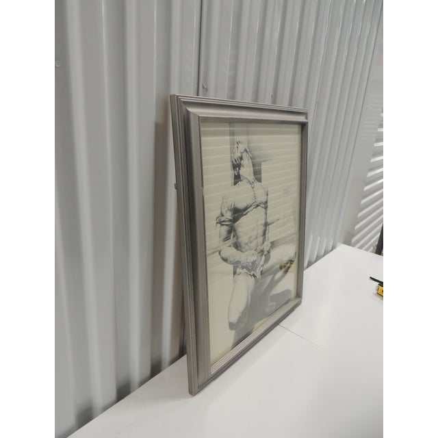 Vintage Pencil and Charcoal Drawing Lithograph Style Framed Poster of a ...