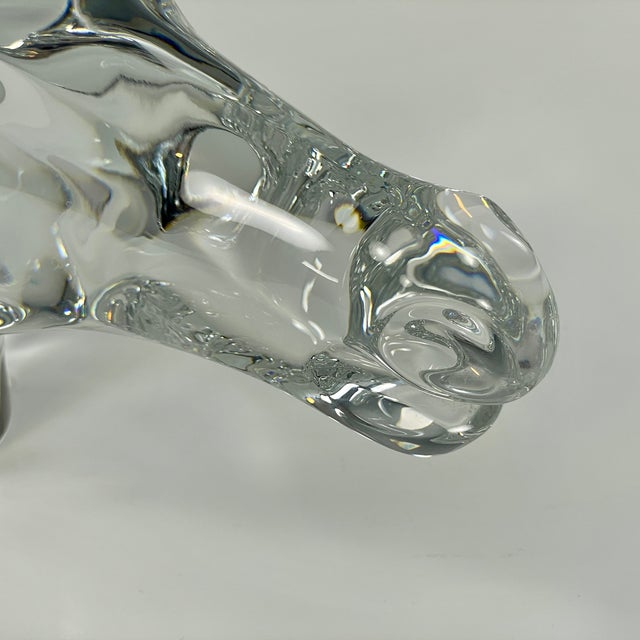 Late 20th Century Large Signed Baccarat France Crystal Horse Head ...