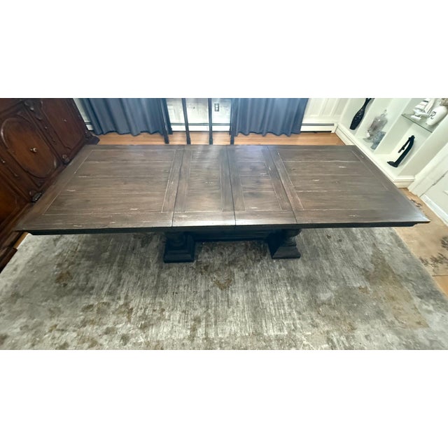 2010s Restoration Hardware St. James Dining Table With 2 Leaves | Chairish