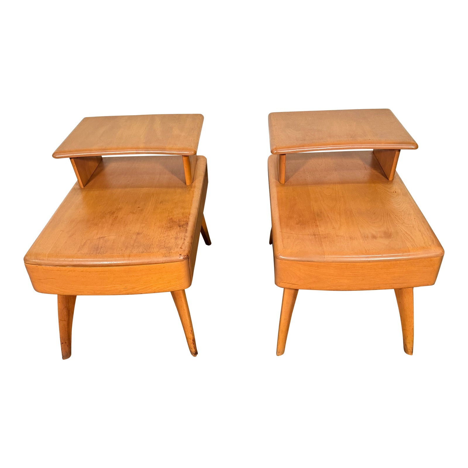 Mid 20th Century Mid-Century Modern Two Tier End Tables by Heywood ...