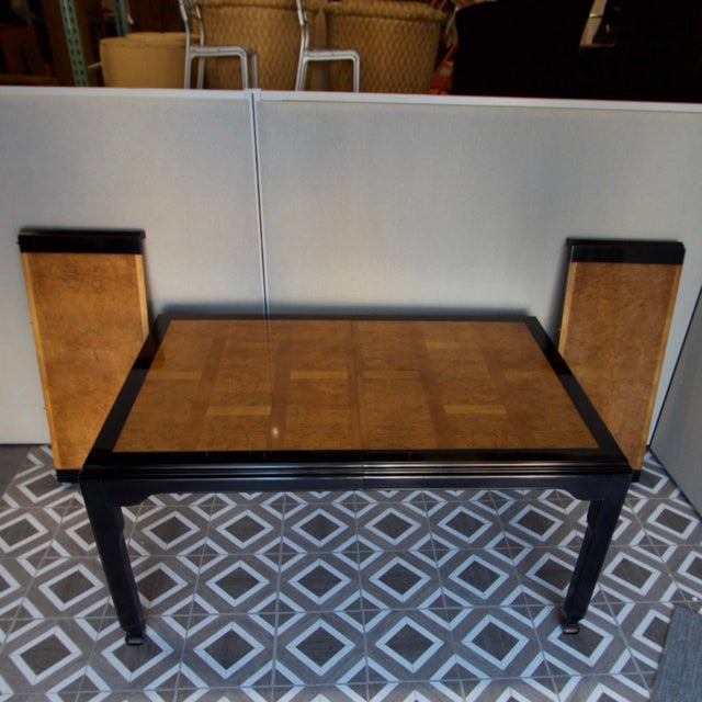 Century Raymond Sobota Chin Hua Collection Burl and Ebony Dining Table ...