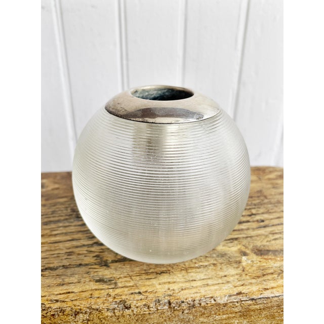 Large 1918 English Sterling Silver and Glass Match Striker | Chairish