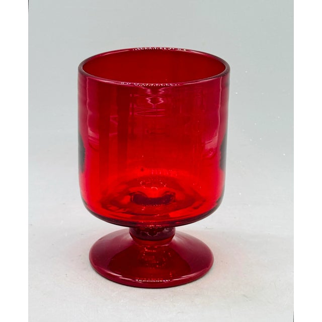 Mixed Set of 7 Vintage Red Glasses/ Beautifully Curated Solid Color ...