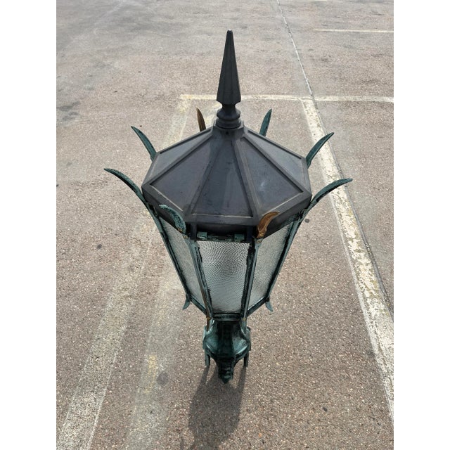 1920s Gothic City of Chicago Street Lantern in Cast Bronze Novalux for ...