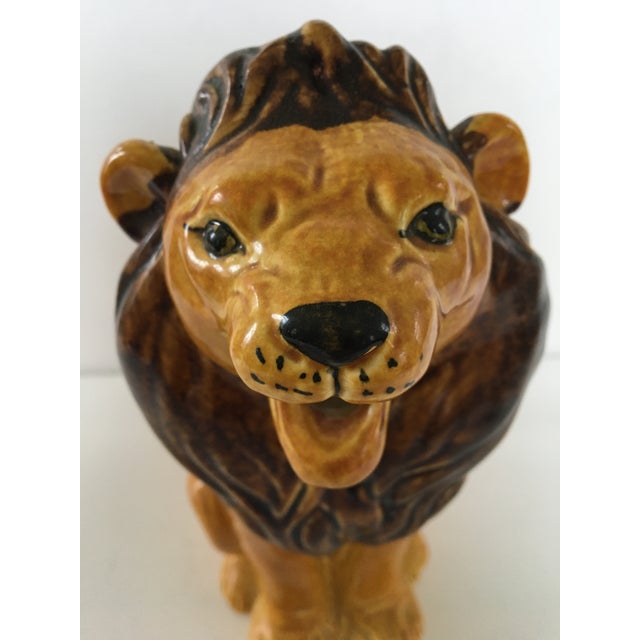 Hollywood Regency Mid-Century Roaring Hand Painted Lion Pitcher - Made ...