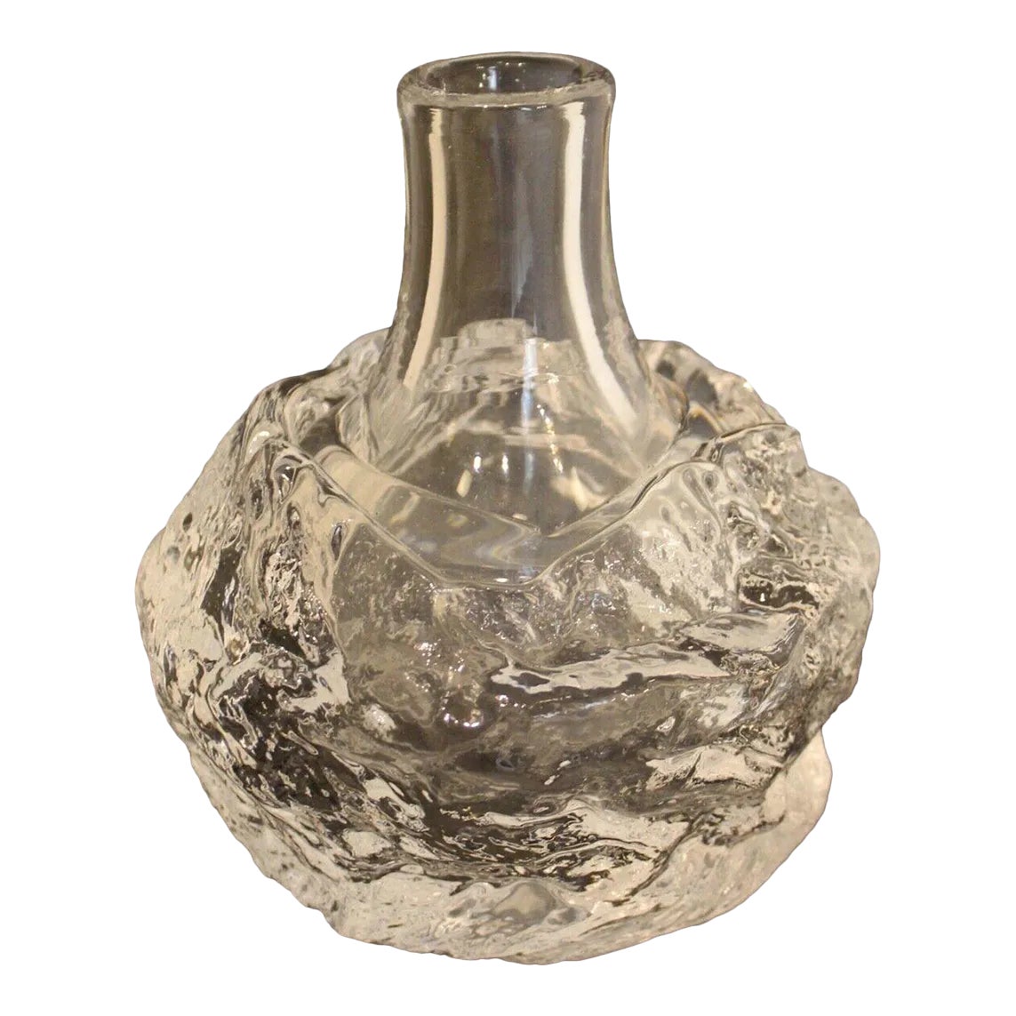 Late 20th Century Waarf Kosta Clear Glass Overlay Vessel | Chairish