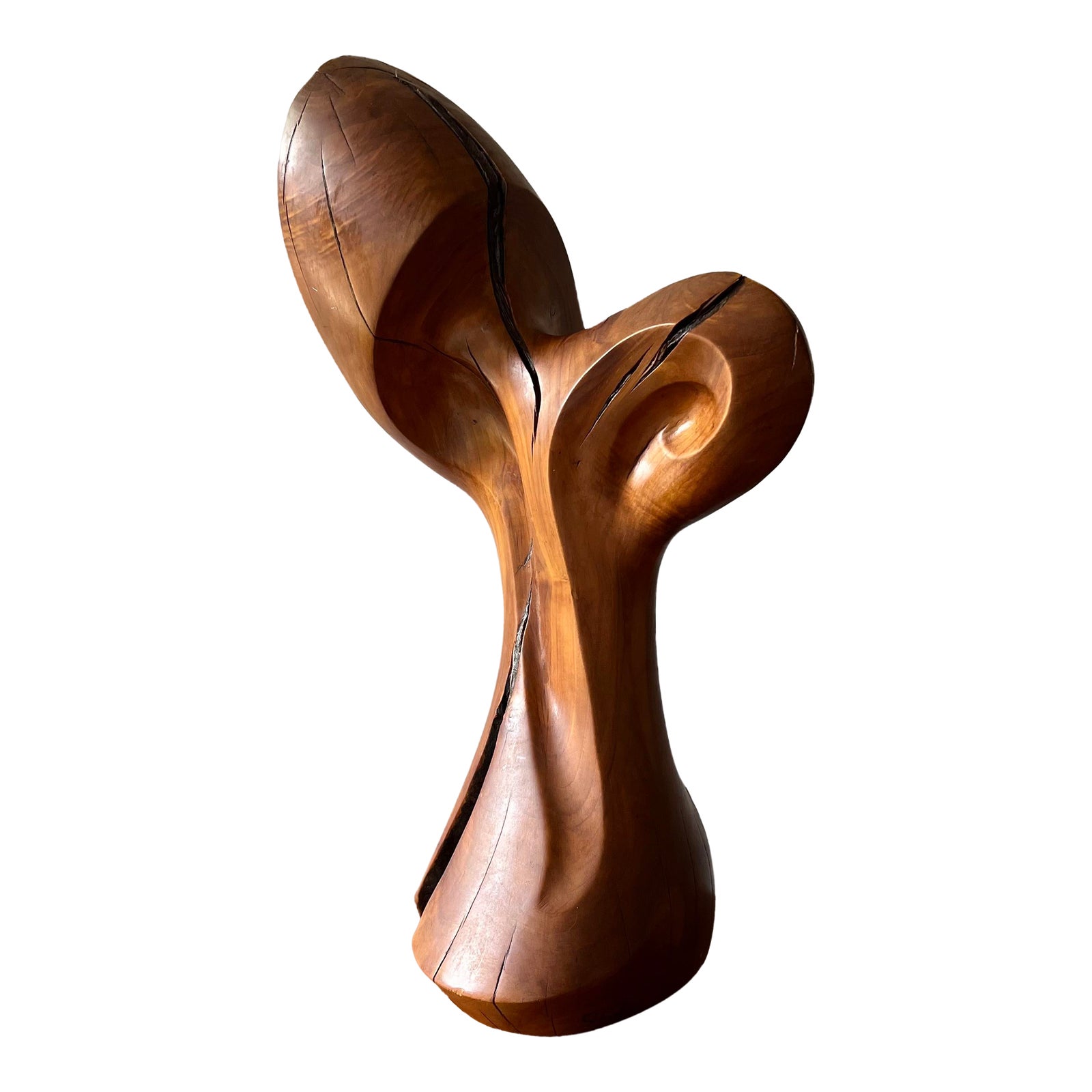 1970s Modernist Freeform Wood Sculpture | Chairish