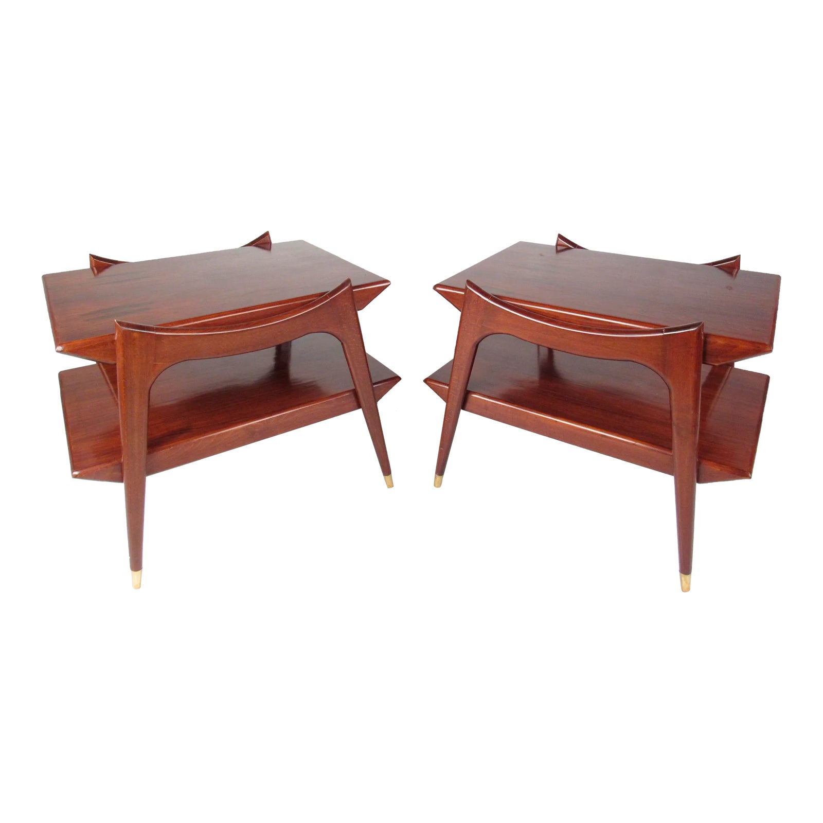 Pair Vintage Rosewood End Tables | Chairish