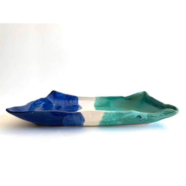 Vintage 1997 Contemporary Organic Modernist Studio Pottery Drip Glaze ...